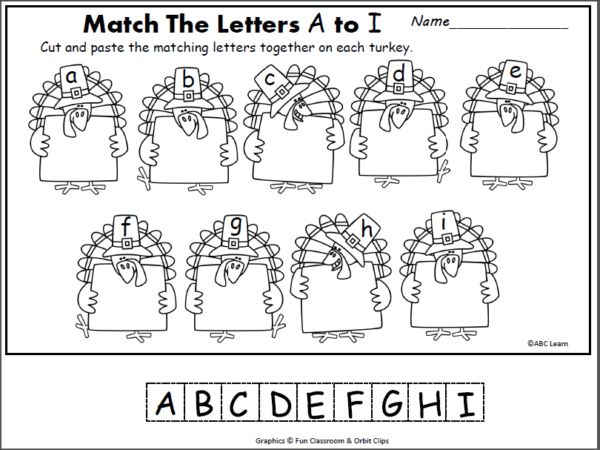 Cut and Paste 1 to 10 Turkeys - Made By Teachers