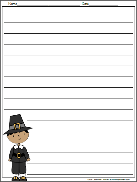 Thanksgiving Pilgrim Writing | Made By Teachers
