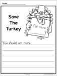 Save The Turkey Writing - Made By Teachers