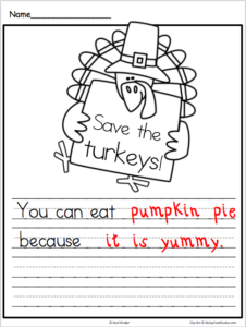 Save The Turkey Writing | Made By Teachers