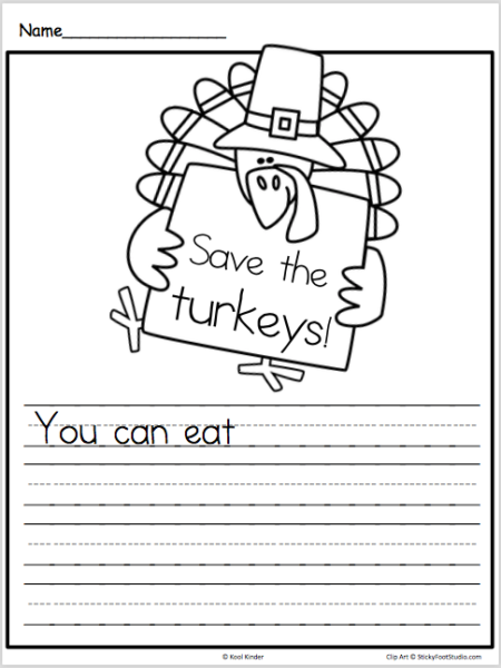 Save The Turkey Writing Page | Made By Teachers