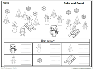 Winter Math Counting Worksheet - Made By Teachers