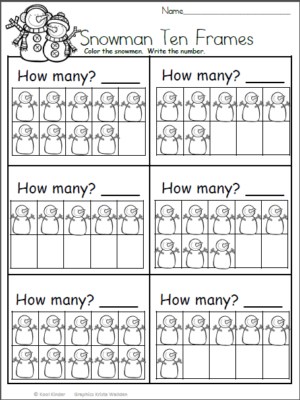 Snowman Winter Numbers Worksheet | Made By Teachers