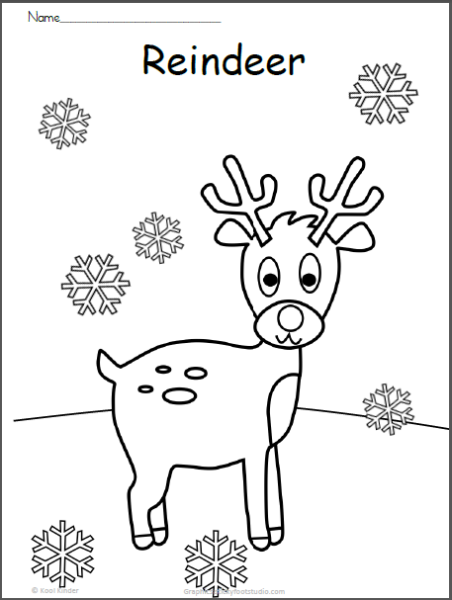 Reindeer Coloring Page | Made By Teachers