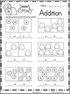 Sweet Heart Addition Worksheet - Made By Teachers