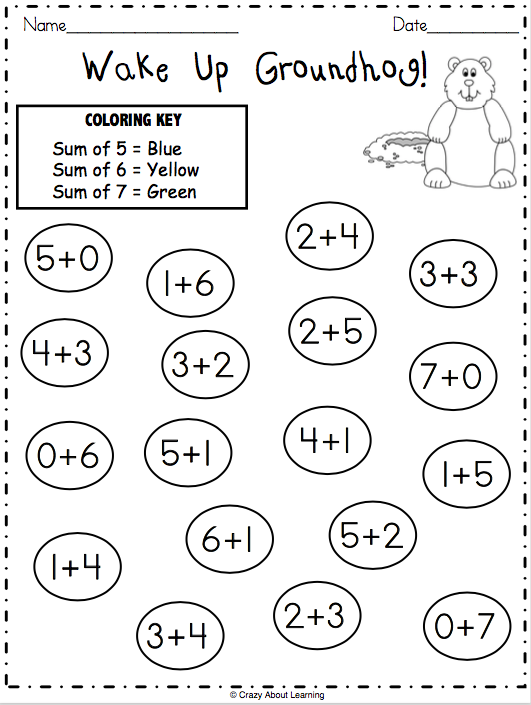 Groundhog Day Math Worksheet For Numbers Made By Teachers