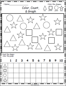 Free Shapes Graph - Color, Count, Graph - Made By Teachers