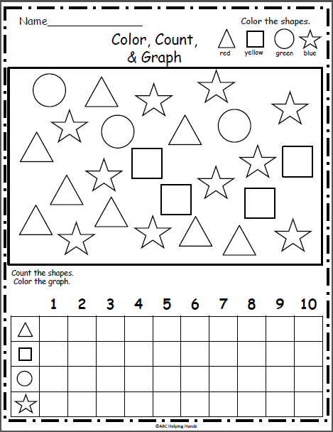 Free Shapes Graph Color Count Graph Made By Teachers