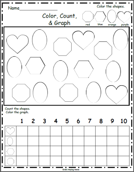 Free Shape Graph - Color, Count, Graph | Made By Teachers