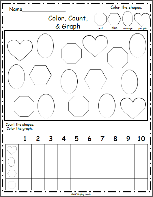 Free Shape Graph - Color, Count, Graph | Made By Teachers