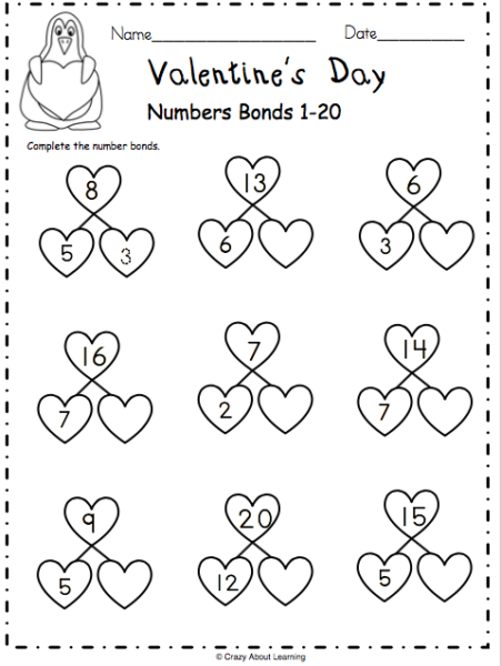 Valentine's Day Missing Numbers to 30 - Made By Teachers