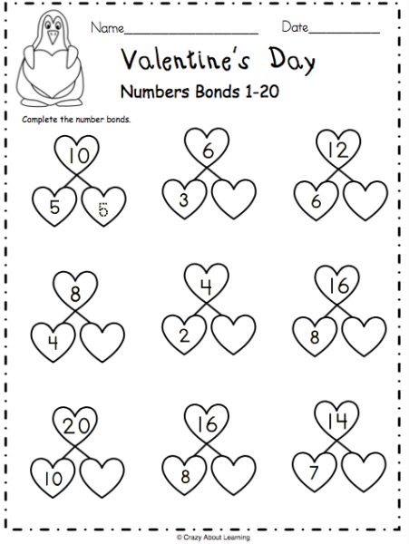 Valentine's Day Math - Numbers 1 to 30 - Made By Teachers