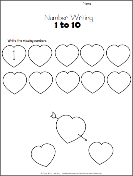 How Many Hearts - Ten Frame - Made By Teachers