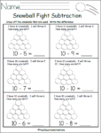 Free Spring Subtraction Math Worksheet - Made By Teachers