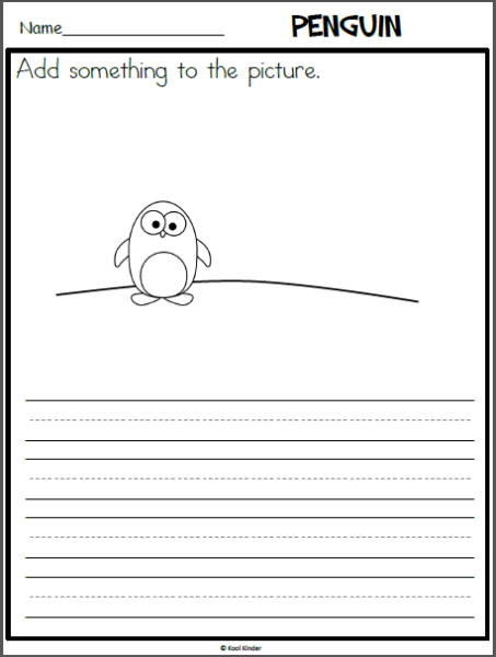 Penguin Writing Page with Picture Prompt - Made By Teachers