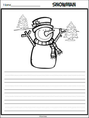 Snowman Writing Page with a Picture Prompt | Made By Teachers