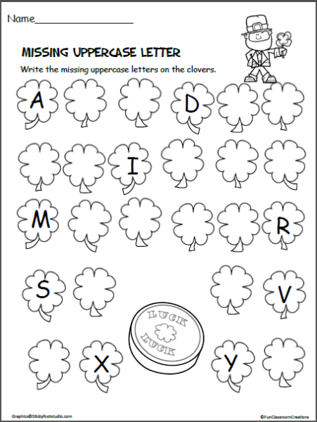 St. Patrick's Day Write the Missing Letters | Made By Teachers