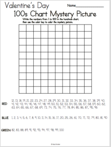 Valentine's Day Mystery Picture Heart | Made By Teachers