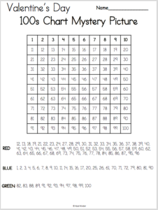 Valentine's Day Mystery Picture Heart | Made By Teachers