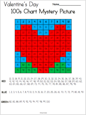 Valentine's Day Mystery Picture Heart | Made By Teachers