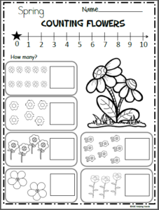 Spring Flower Counting and Number Writing | Made By Teachers