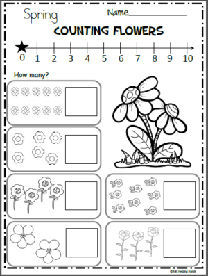 Spring Flower Counting and Number Writing | Made By Teachers