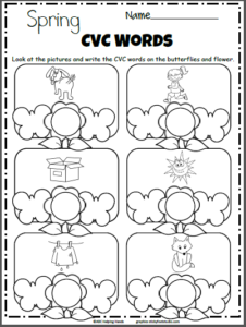 Spring CVC Words Worksheet | Made By Teachers
