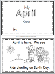 Free April Mini Book for Kindergarten Reading - Made By Teachers