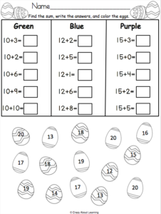 Free Easter Addition Worksheet | Made By Teachers