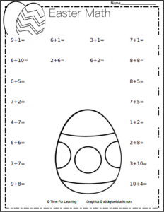 Easter Math Addition Worksheet | Made By Teachers