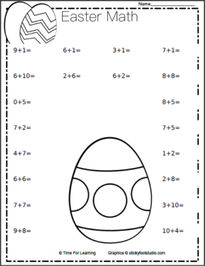 Easter Math Addition Worksheet | Made By Teachers