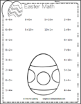 Free Easter Math Addition Worksheet | Made By Teachers