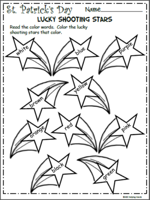 St. Patrick's Day Color Words Worksheet | Made By Teachers