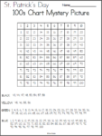 Free St. Patrick's Day Mystery Picture 100s Chart | Made By Teachers