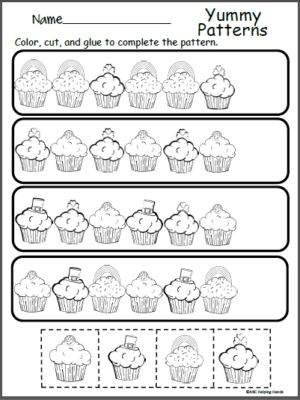 Free Spring Patterns Cut and Paste Worksheet | Made By Teachers