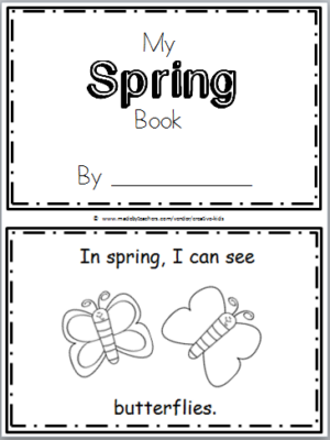 Free Spring Mini Book for Kindergarten | Made By Teachers