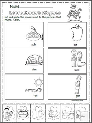 St. Patrick's Day Rhyming Worksheet | Made By Teachers
