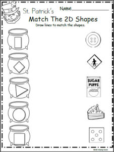 Free St. Patrick's Day Shape Worksheet - Made By Teachers