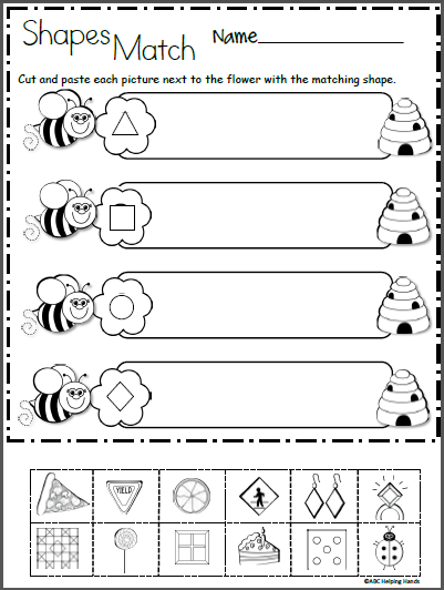 Free 2D Shapes Math Worksheet For Kindergarten Made By Teachers