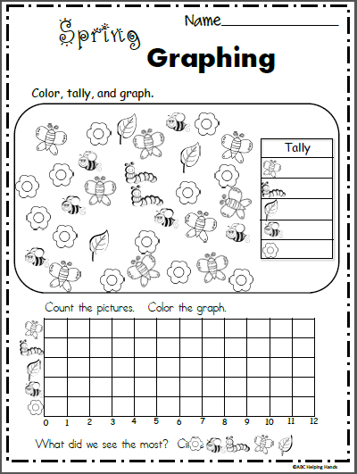 Free Spring Graphing Worksheet For Kindergarten Made By Teachers
