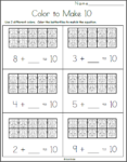Butterfly Ten Frames - Free Math Addition for Kindergarten | Made By ...