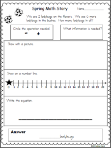 Spring Math Story For Addition - Kindergarten | Made By Teachers