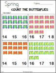 Count the Butterflies Math Worksheet (2 free worksheets) - Made By Teachers