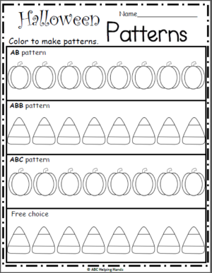 Free Halloween Pattern Worksheets | Made By Teachers