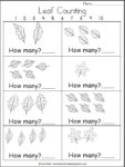 How Many Fall Leaves? Kindergarten Math | Made By Teachers