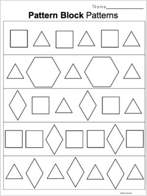 Pattern Blocks - Pattern Worksheet - Made By Teachers