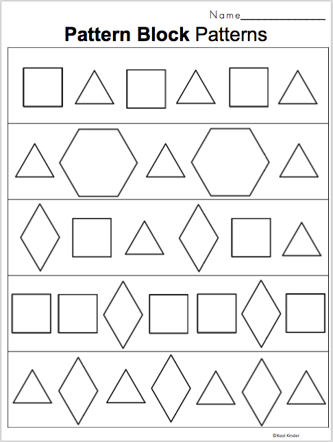 Pattern Blocks Pattern Worksheet Made By Teachers