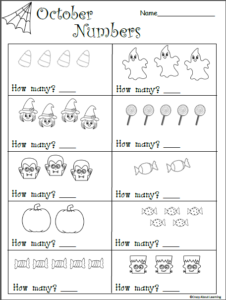 How Many Halloween - Free Kindergarten Math - Made By Teachers