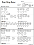 Free Counting Money Pennies, Nickels & Dimes Worksheet | Made By Teachers