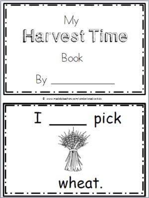 Harvest Time Mini-Book for Kindergarten - Made By Teachers